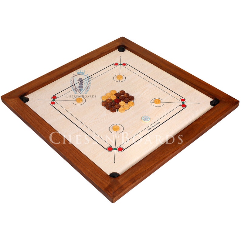 Full Size Carrom Board Game Set: Tournament Edition With Coins ...