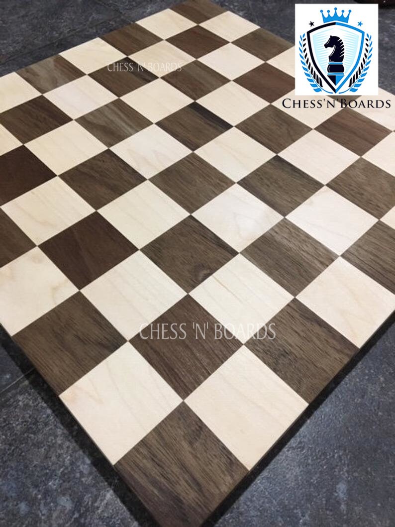 Modern Minimal Borderless Chess Board Made With Maple and - Etsy