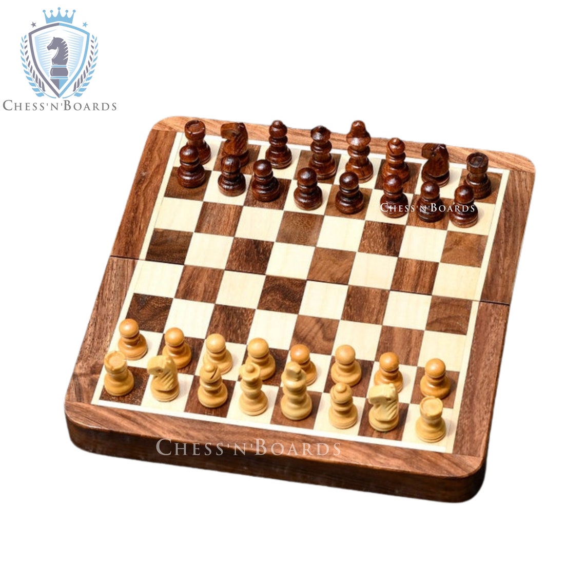 Magnetic Chess Set Travel Series Folding Handmade Sheesham & | Etsy