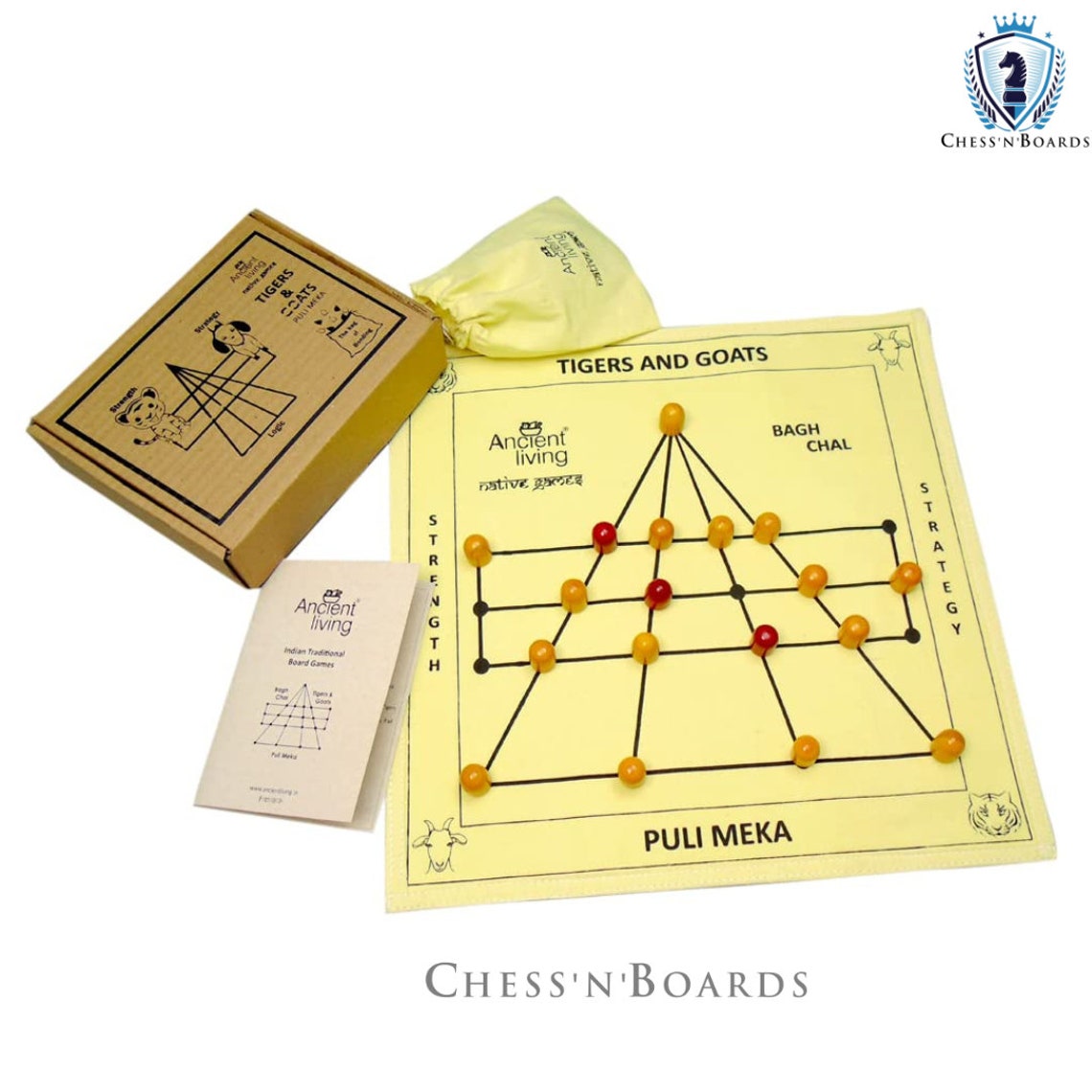 Puli Meka Board Game: Bagh Chaal - Tigers and Goats - Etsy