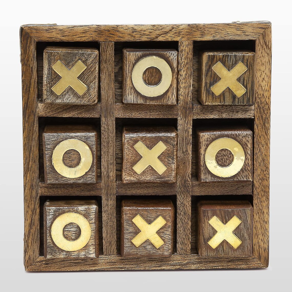 Wooden Brass Inlaid Tic Tac Toe Christmas Gift | Xoxo Game - Etsy Canada