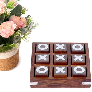 5” Square Tic Tac Toe Board Game | Table Top Noughts and Crosses | Tic ...