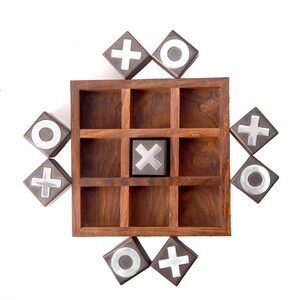 5” Square Tic Tac Toe Board Game | Table Top Noughts and Crosses | Tic ...