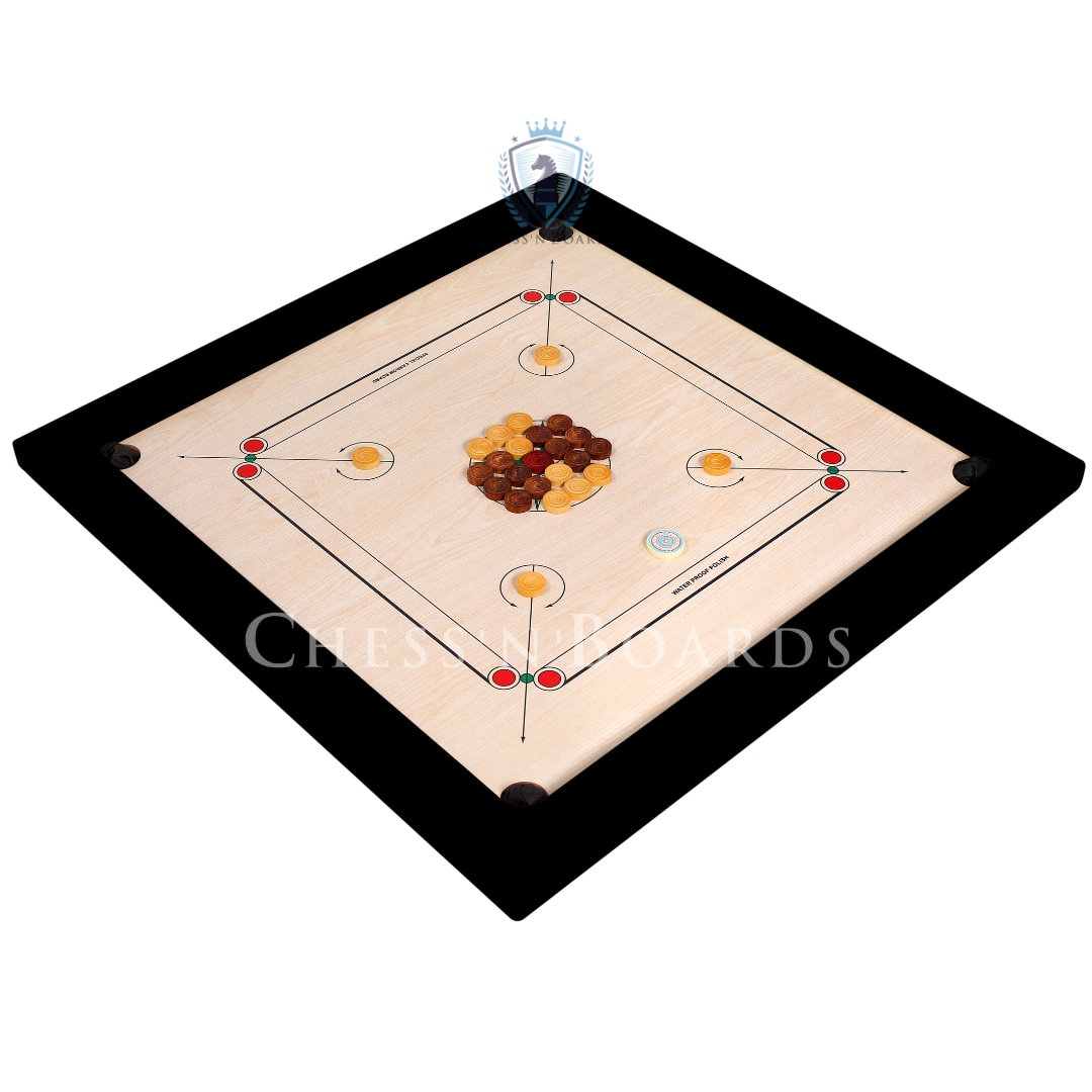 Full Size Carrom Board Game Set: With Coins, Striker & Powder - Etsy