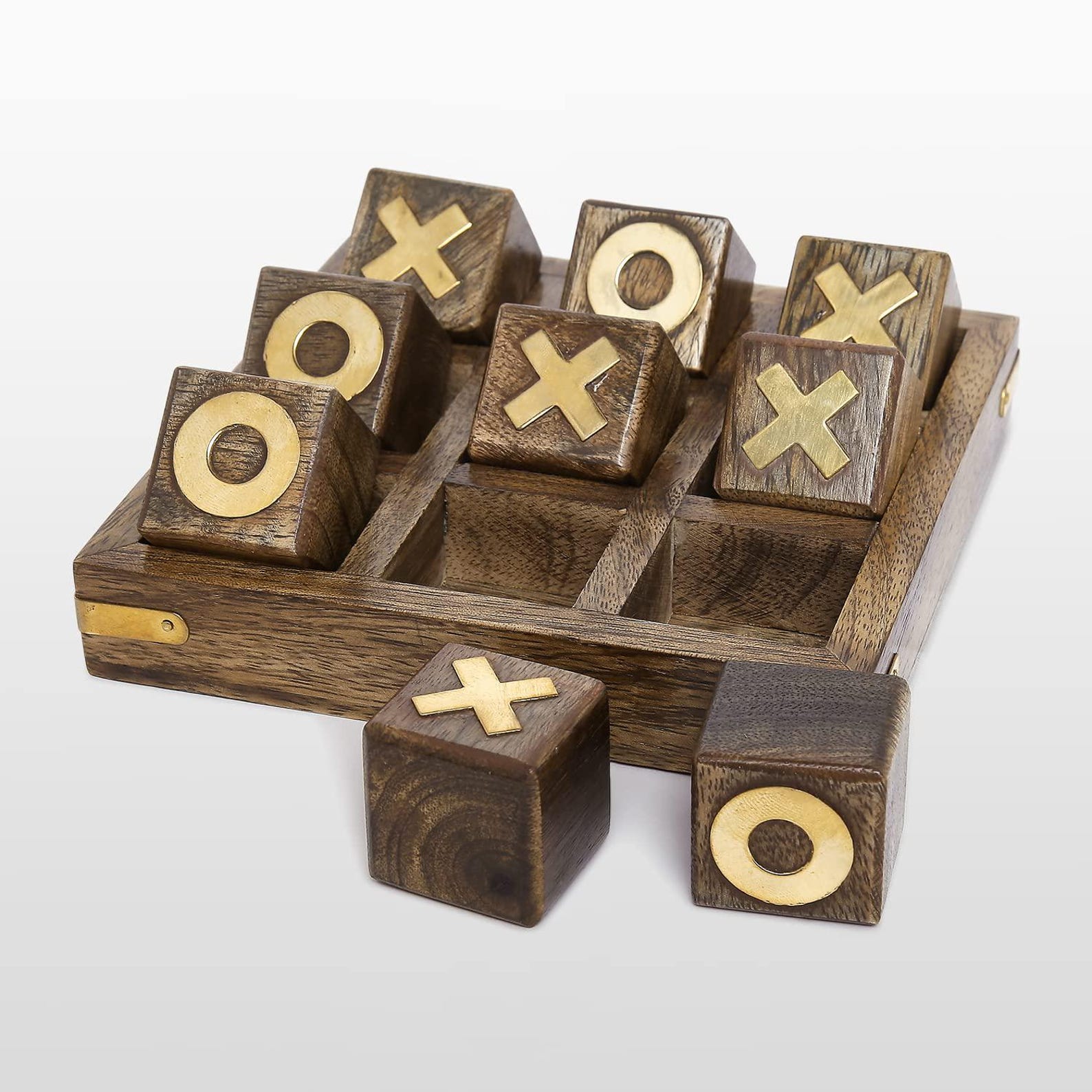Wooden Brass Inlaid Tic Tac Toe Christmas Gift | Xoxo Game - Etsy Canada