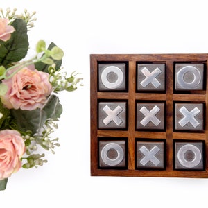 5” Square Tic Tac Toe Board Game | Table Top Noughts and Crosses | Tic ...