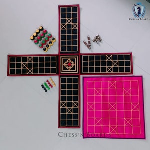 Two in One Pachisi Pagade Thayam Chaupad Chopat Ludo Indian Traditional ...