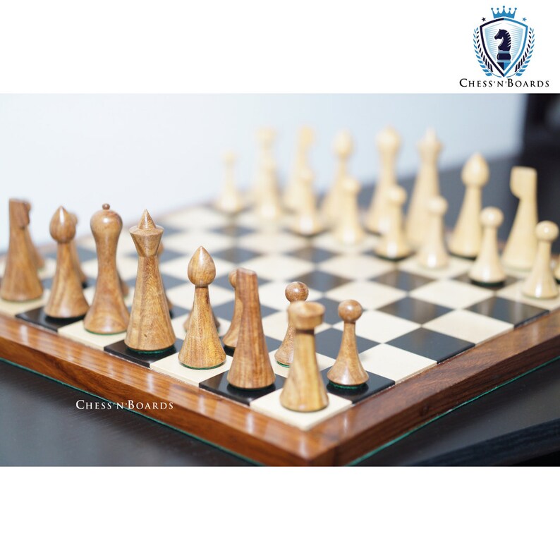 Combo Chess Set Minimalist Style Danish Hermann Ohme Chess - Etsy