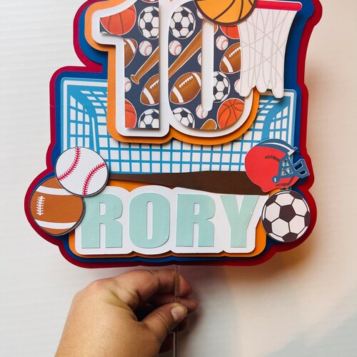 Sports Themed Cake Topper - Etsy