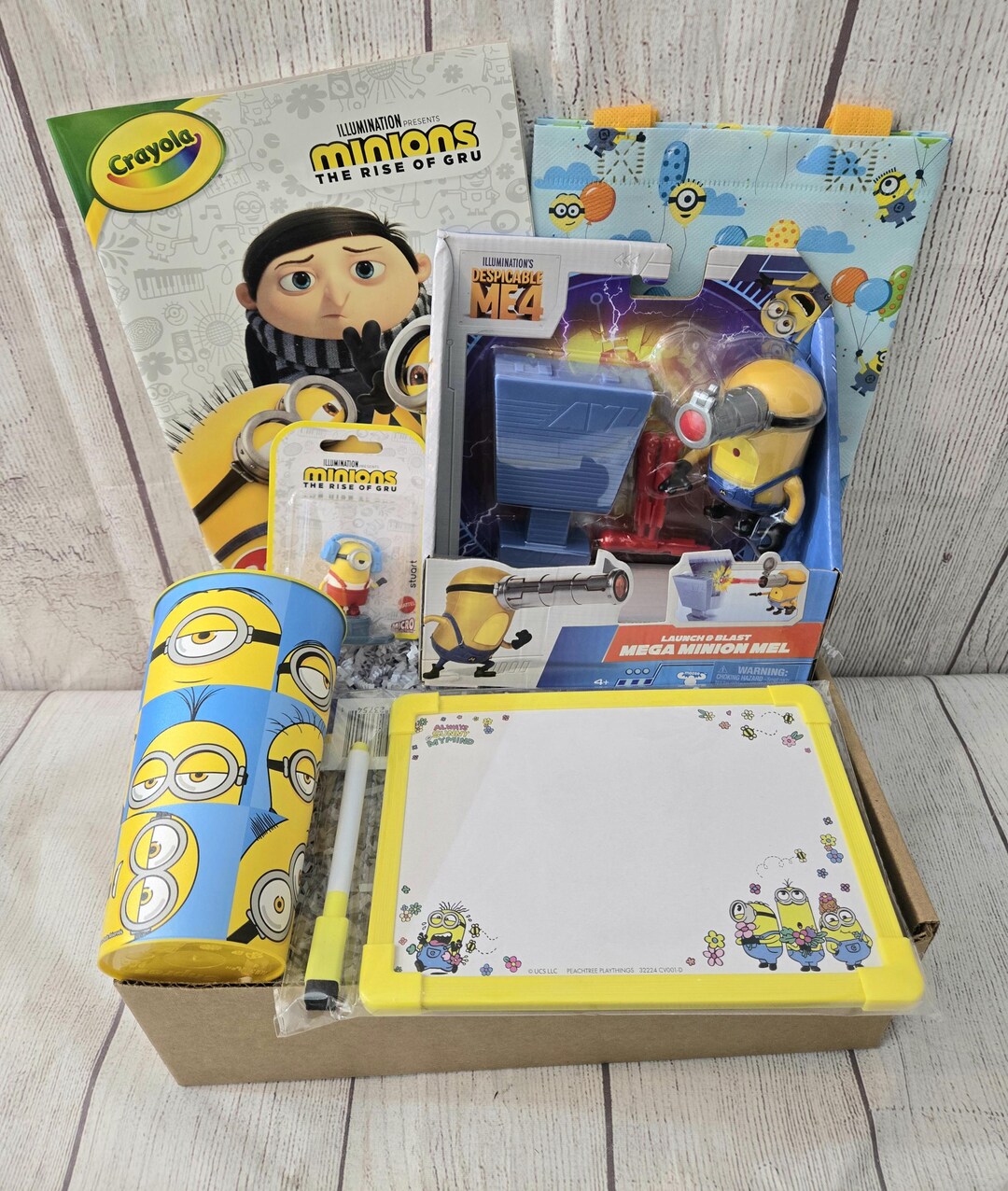 Minions Gift Box: Birthday, Get Well Soon Care Package, Coloring Book ...