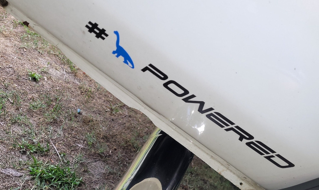 Dinosaur Powered Decal - Etsy