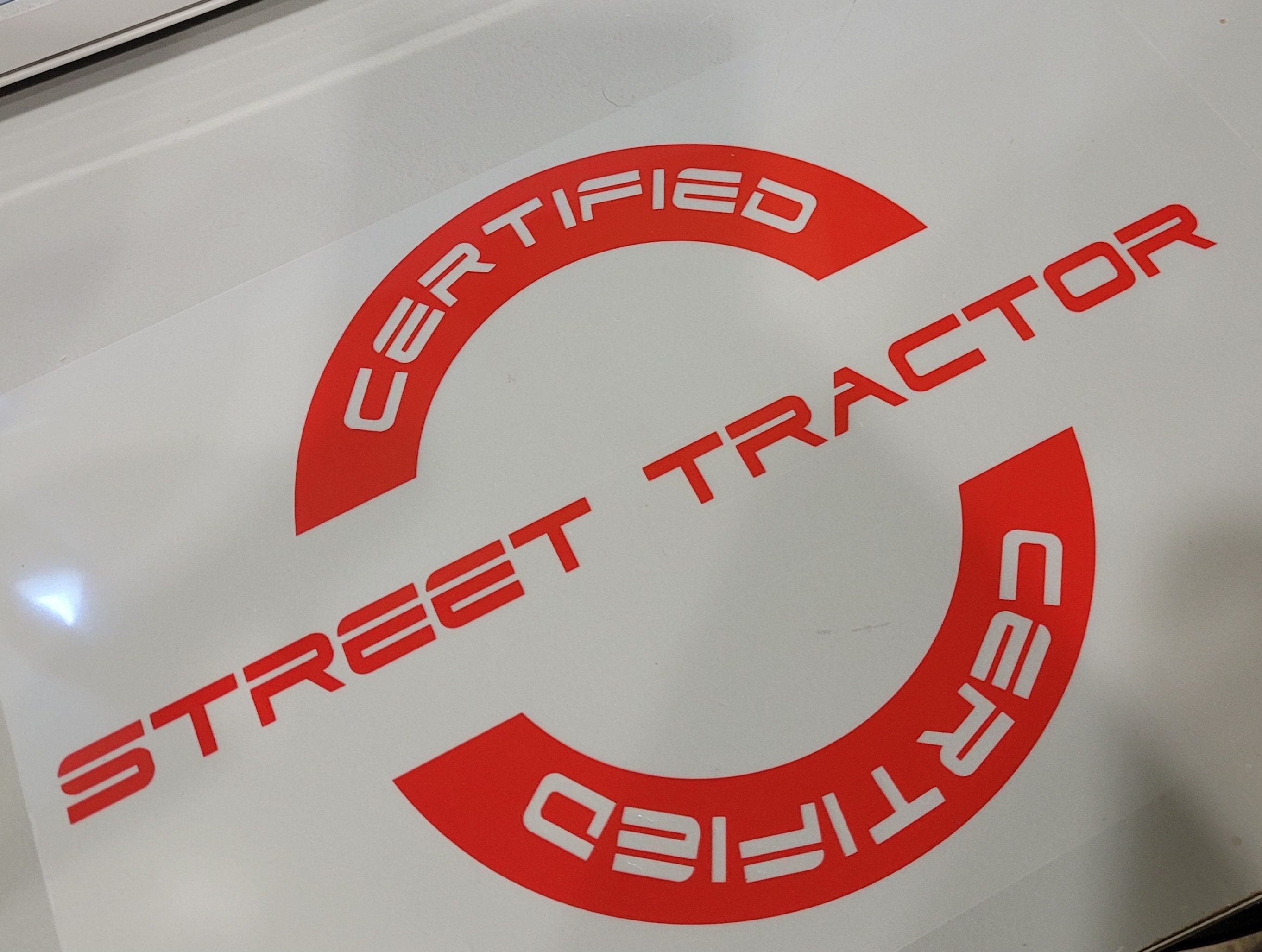 Certified Street Tractor Decal - Etsy