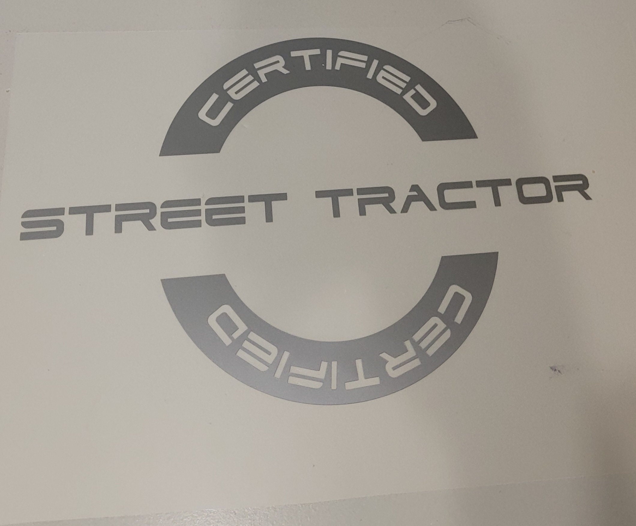 Certified Street Tractor Decal - Etsy