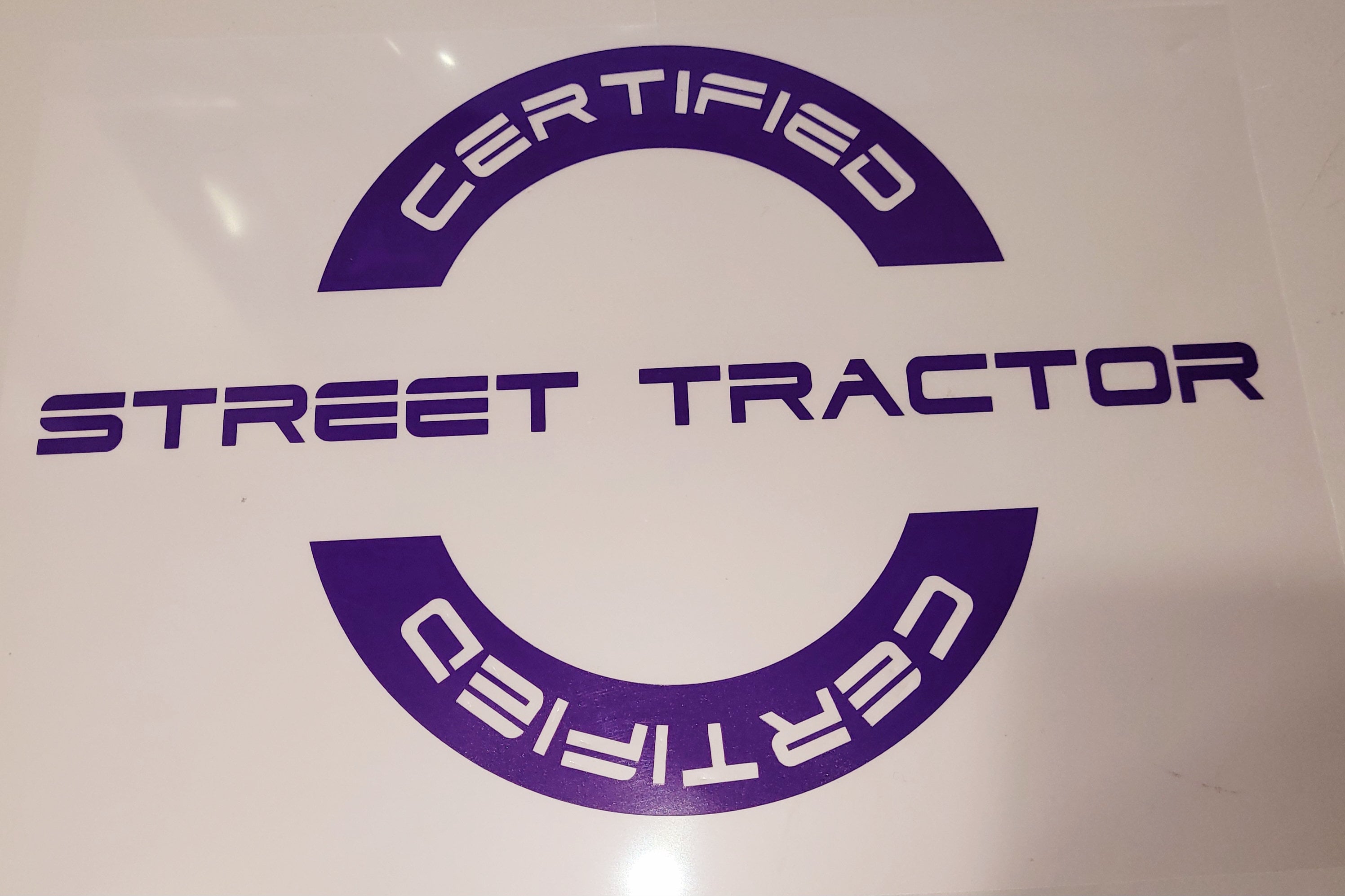 Certified Street Tractor Decal - Etsy