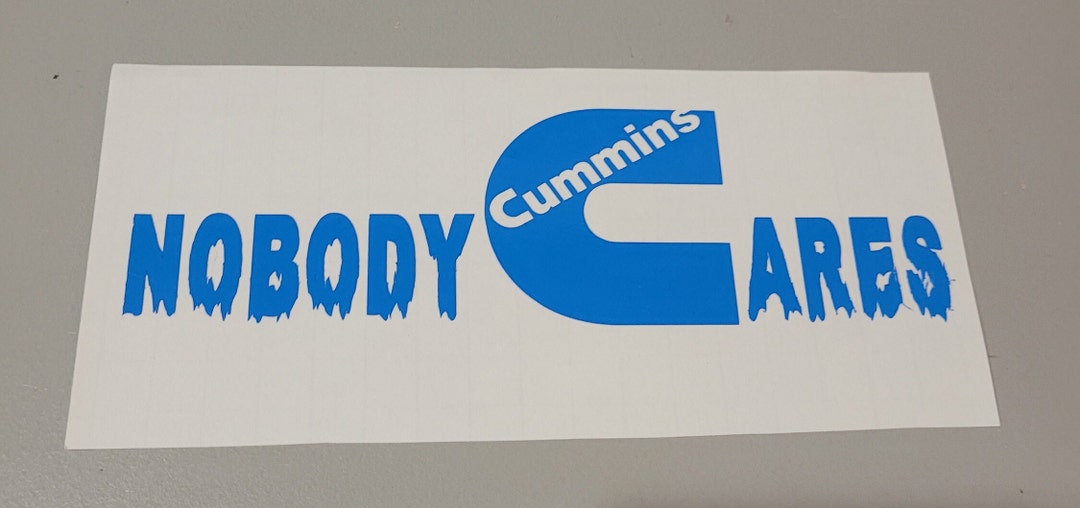 Nobody Cares Decal - Etsy