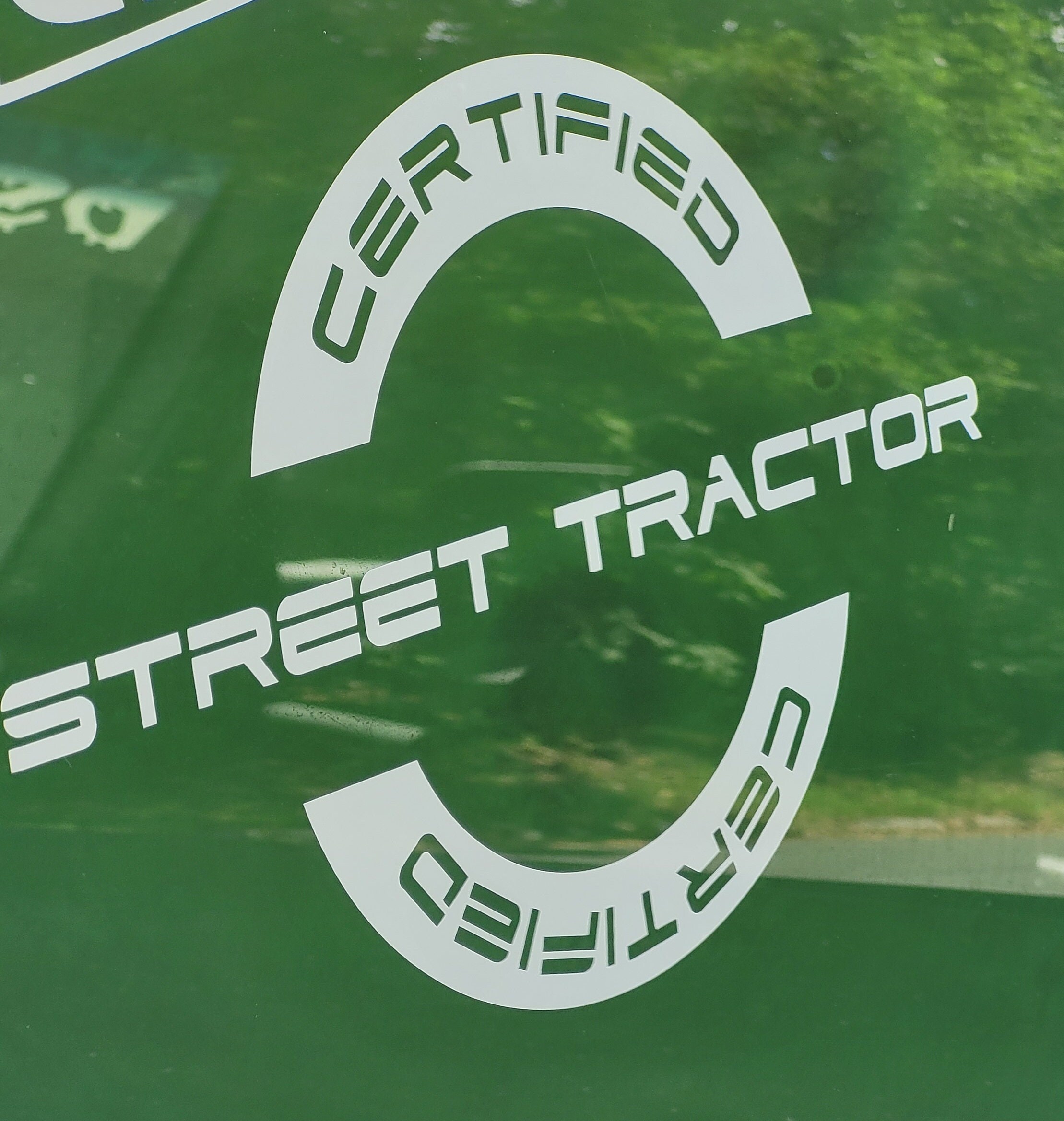 Certified Street Tractor Decal - Etsy