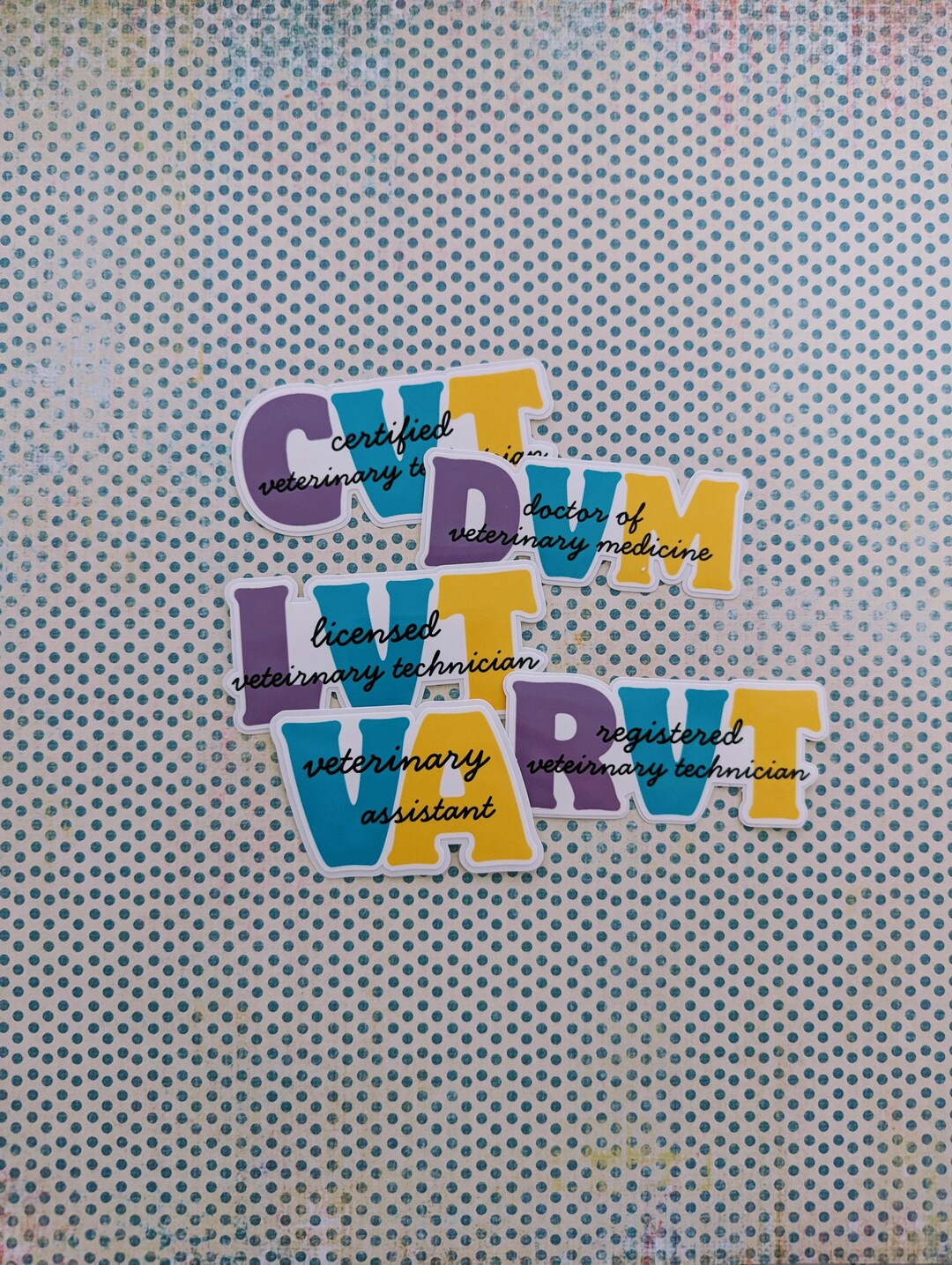 Veterinary Medicine Title Sticker Cvt, Rvt, Lvt, Dvm, VA - Etsy