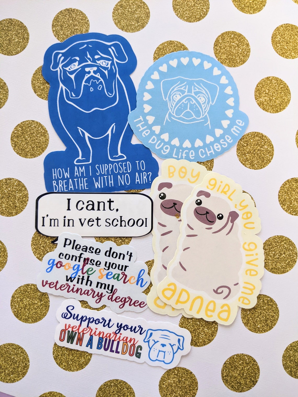 Funny Vet Med Dog Sticker Collection - Etsy