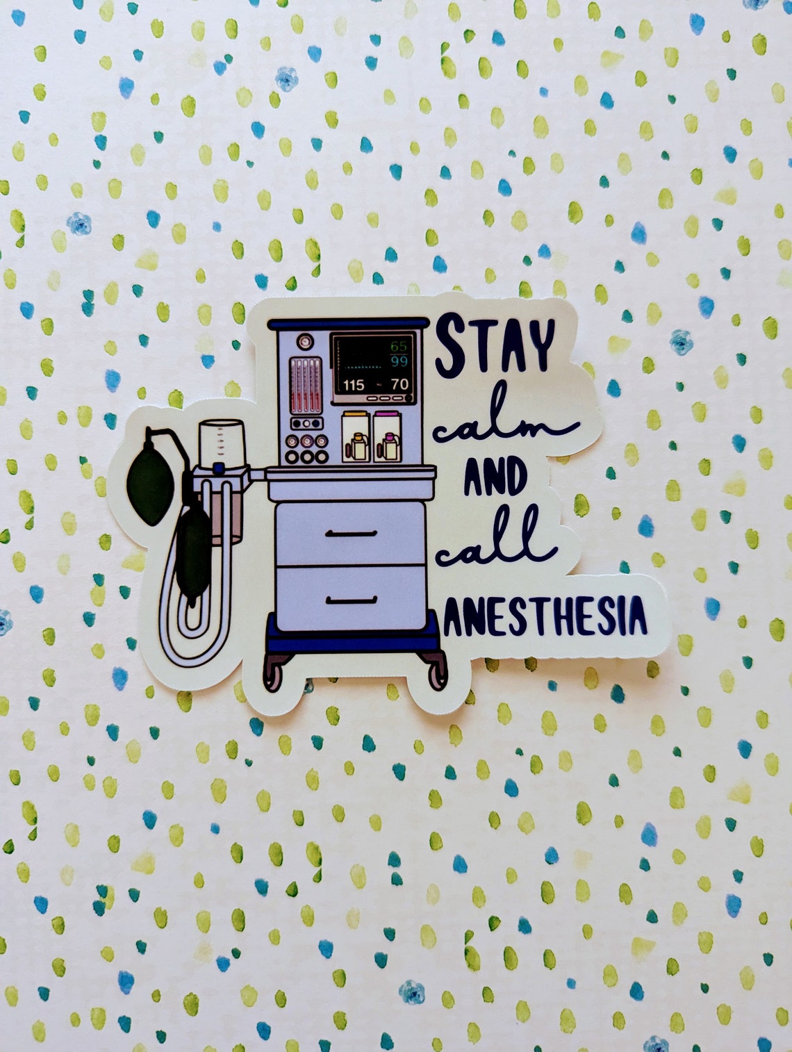 Stay Calm & Call Anesthesia Sticker Design - Etsy