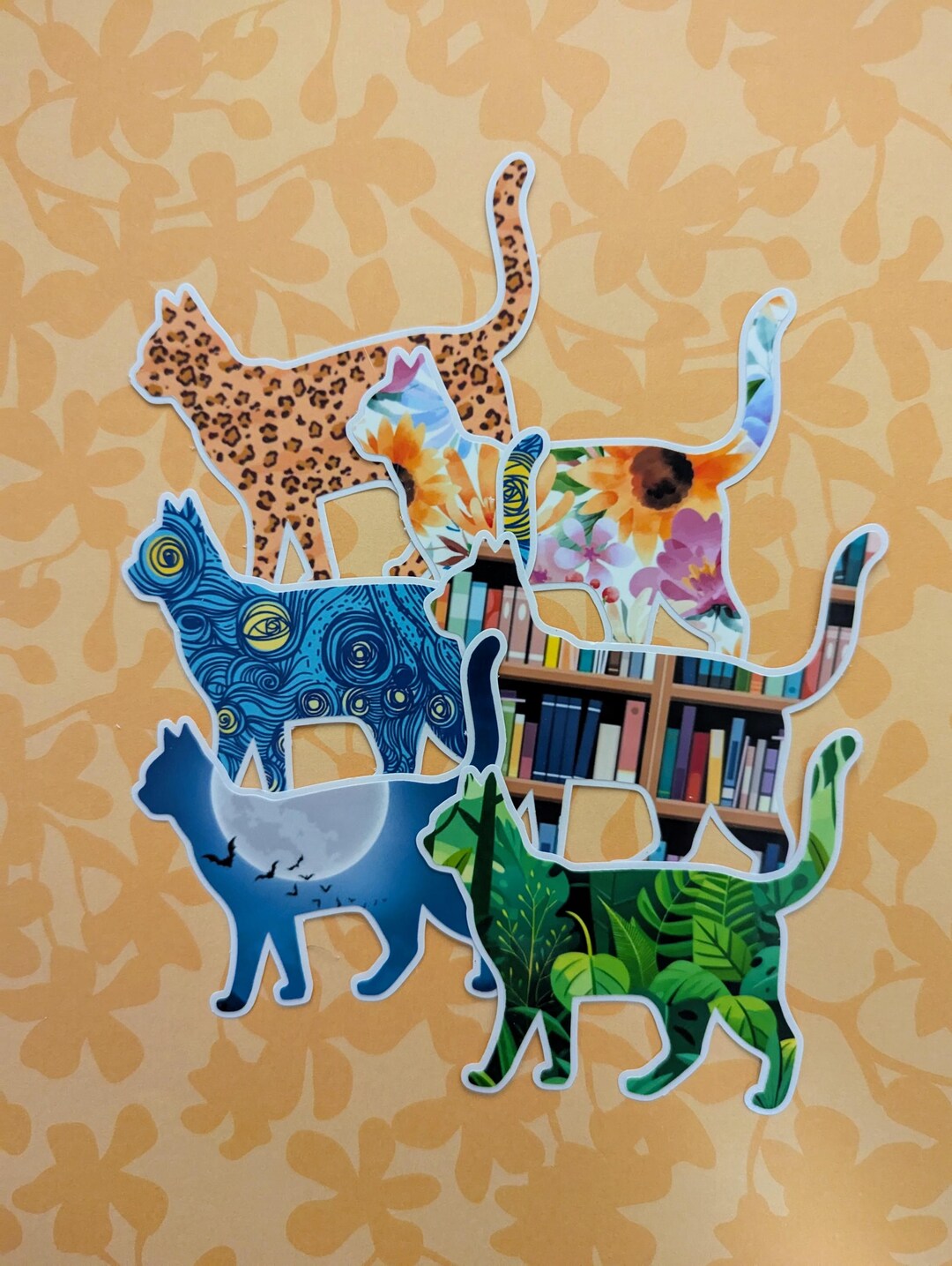 Kitty Cat Silhouette Sticker Collection - Etsy