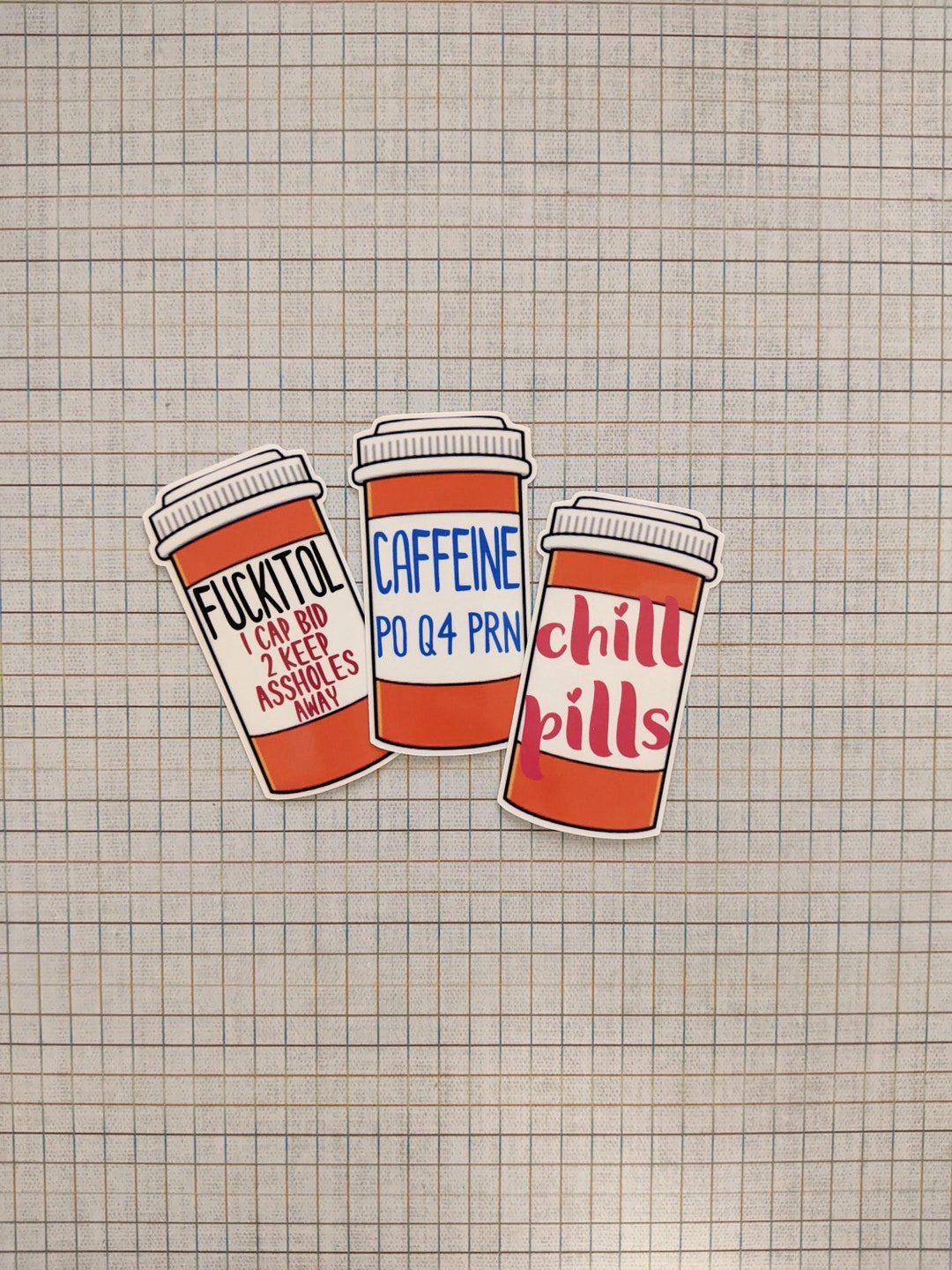 Punny Prescription Medication Sticker Collection - Etsy