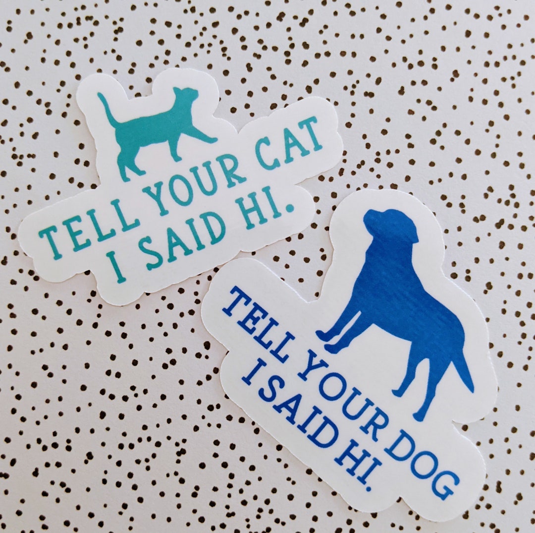 Hi. Dog Cat Veterinary Sticker Collection - Etsy