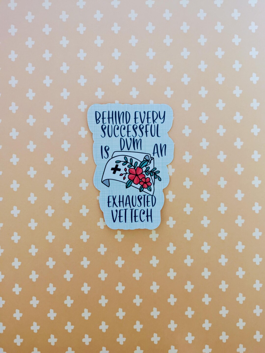Exhausted Vet Tech Sticker - Etsy