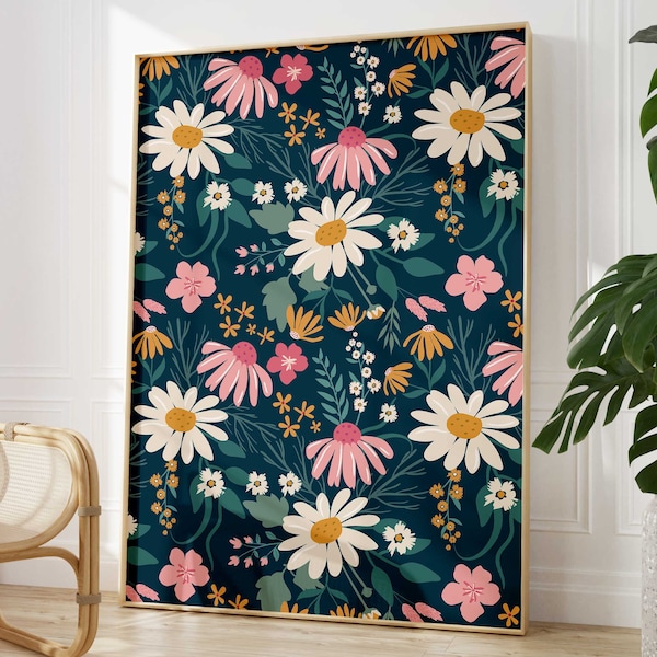 Pink Boho Wall Art - Etsy