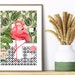 Pink Flamingo on Toilet Bathroom Print, Animal on Toilet Cloakroom Wall ...