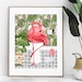 Pink Flamingo on Toilet Bathroom Print, Animal on Toilet Cloakroom Wall ...