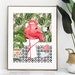 Pink Flamingo on Toilet Bathroom Prints, Animal on Toilet Cloakroom ...