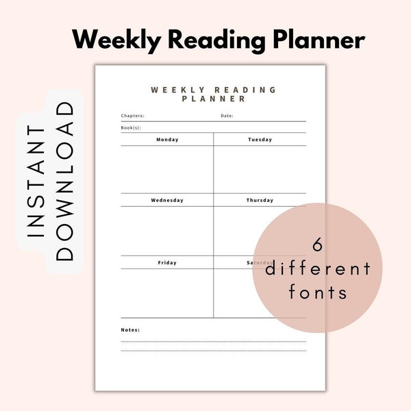 Weekly Planner - Etsy