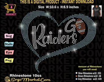 Instant Download Rhinestone Template Football Commanders Svg ...