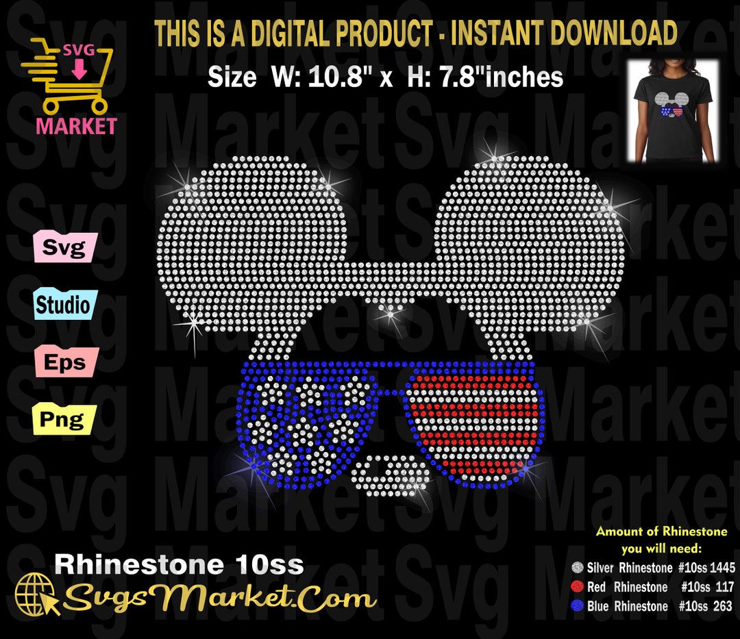 Rhinestone Template Svg Independece Day Rhinestone Svg for - Etsy