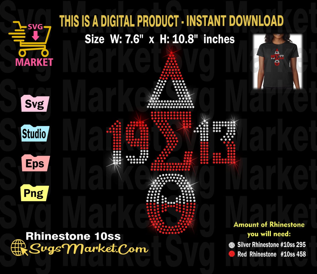 Rhinestone Template Svg Greek Letters Rhinestone Ss10 Svg - Etsy