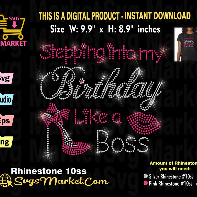 Birthday Rhinestone - Etsy