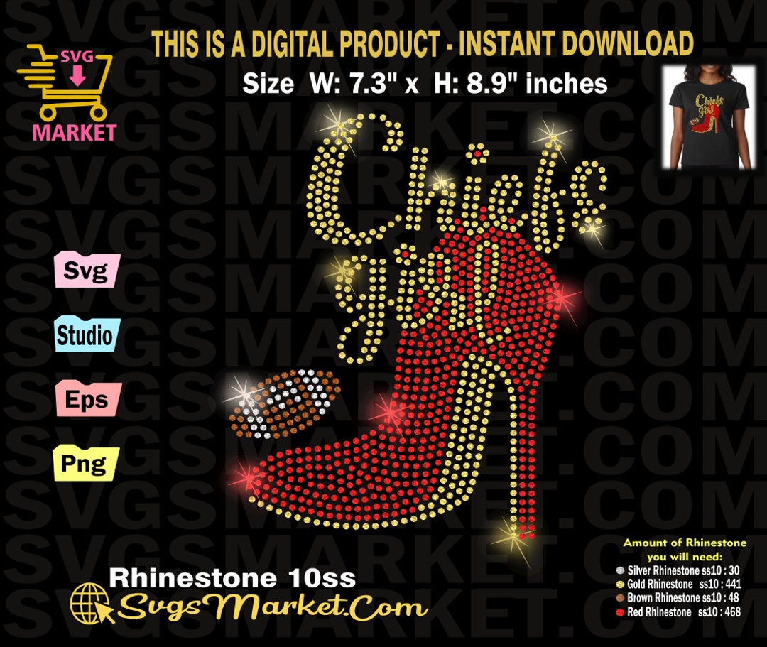 Chiefs Girl Instant Download Rhinestone Template, Chiefs Football ...