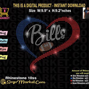 Bundle Rhinestone Template Svg, Football Teams Rhinestone Ss10 Svg ...