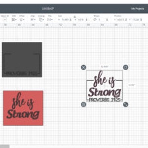 She is Strong Rhinestone Template Svg, Proverbs 31:25 Rhinestone Svg ...