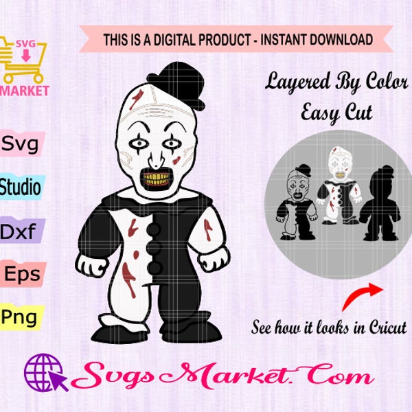 Art the Clown Terrifier Svg Png - Etsy