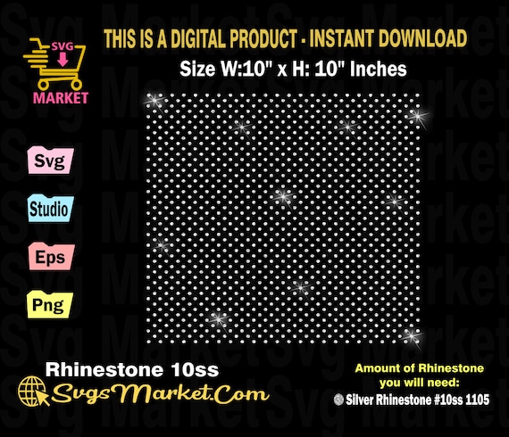 Pattern Rhinestone Template Svg Ss10rhinestone Template - Etsy