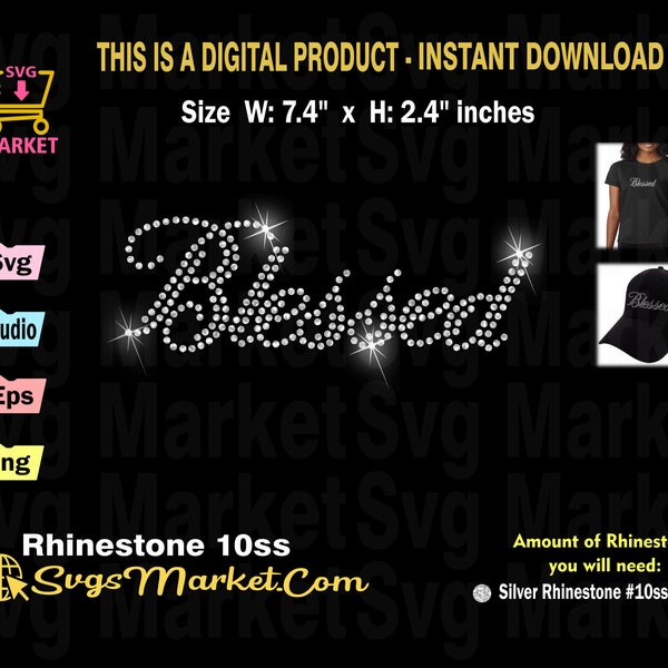 Blessed Bling Template - Etsy