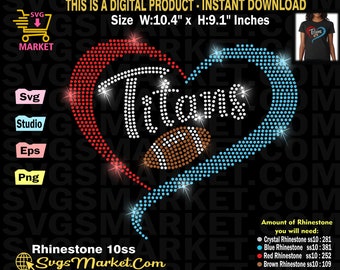 Numbers Instant Download Rhinestone Template, Football Team Rhinestone ...