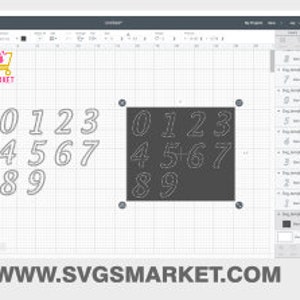 Rhinestone Template Svg Numbers, Rhinestone Svg for Cricut, Silhouette ...