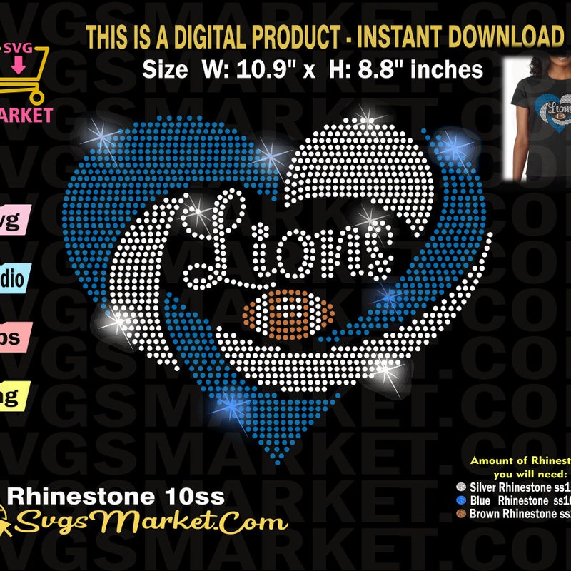 Detroit Lions Stencil - Etsy