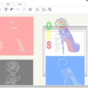 OES Rhinestone Template Svg, Oes Rose Heel Rhinestone Ss10 Svg ...