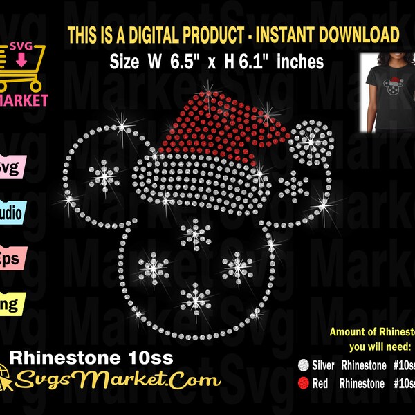 Rhinestone Mickey - Etsy