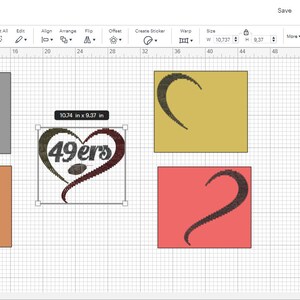 Football SVG Instant Download Rhinestone Template, 49ers Rhinestone ...