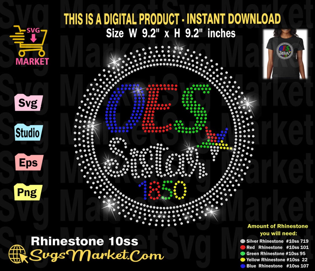 OES Rhinestone Template Svg, OES Rhinestone Ss10 Svg, Rhinestone ...