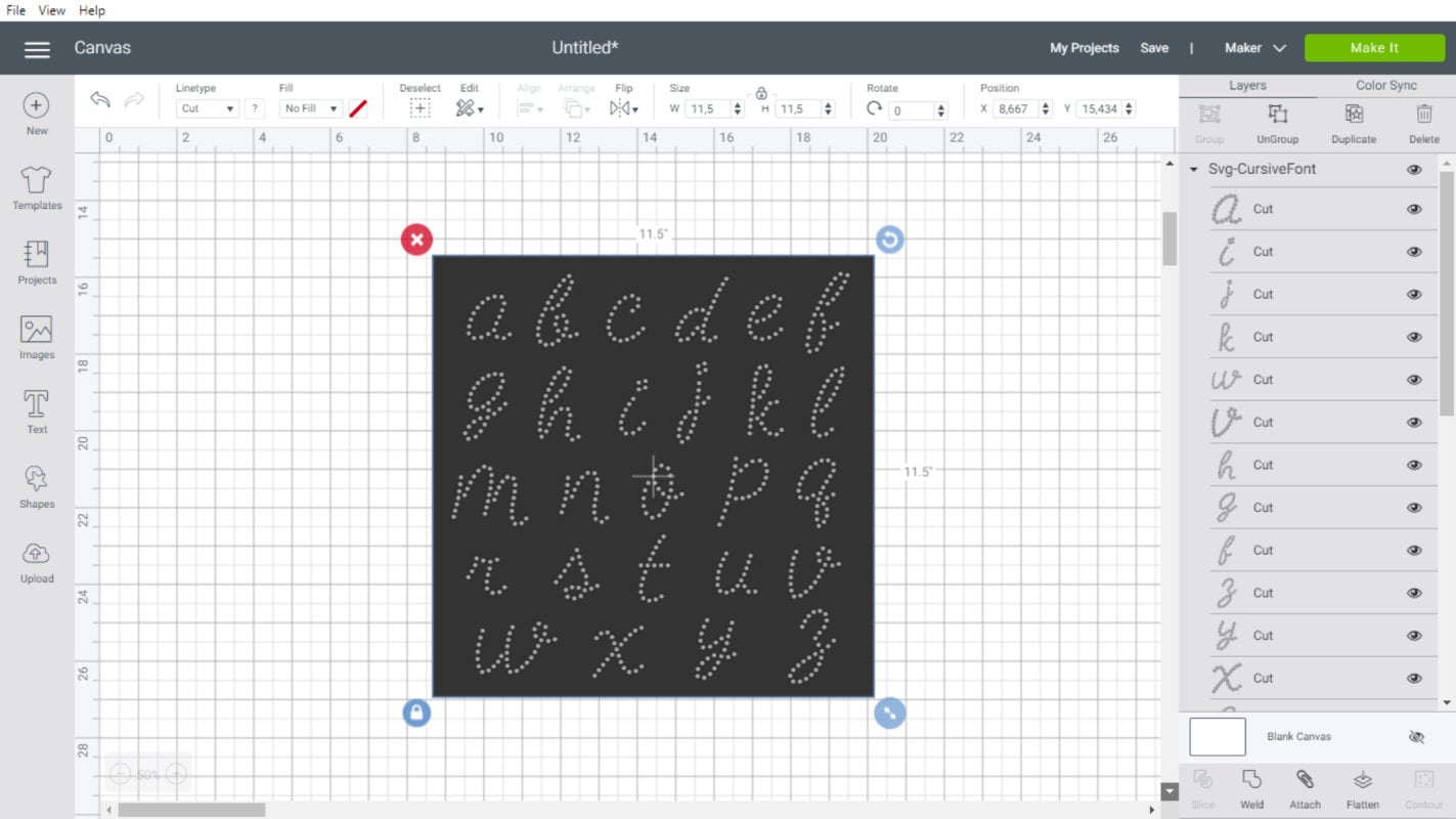 Rhinestone Template Svg Cursive Letters, Font Rhinestone Svg for Cricut ...